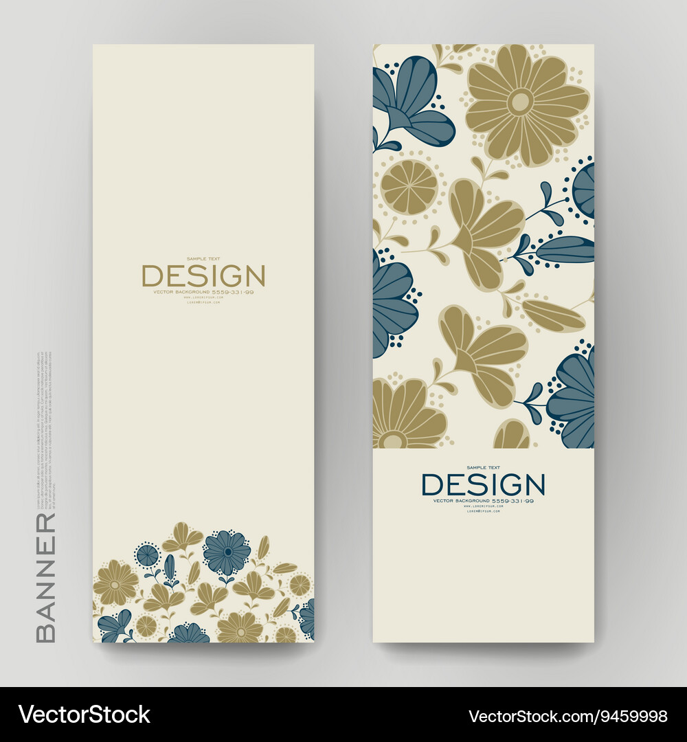 Beautiful banner template with floral Royalty Free Vector