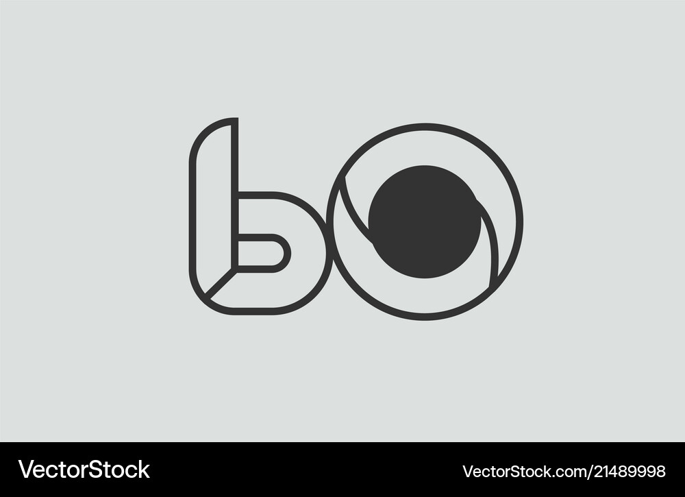 Black and white number 60 logo icon design Vector Image