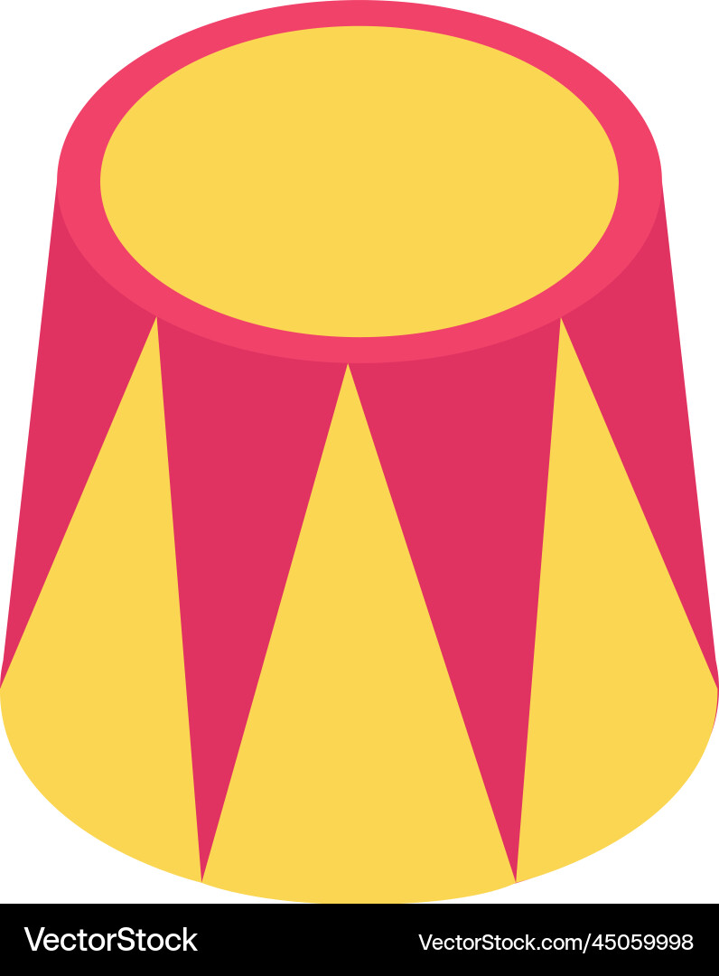 Circus podium isometric composition Royalty Free Vector