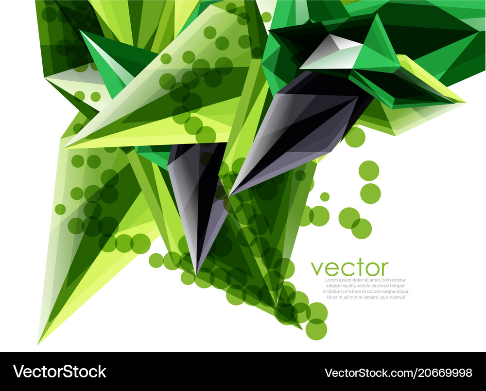 Color glass crystals on white background Vector Image