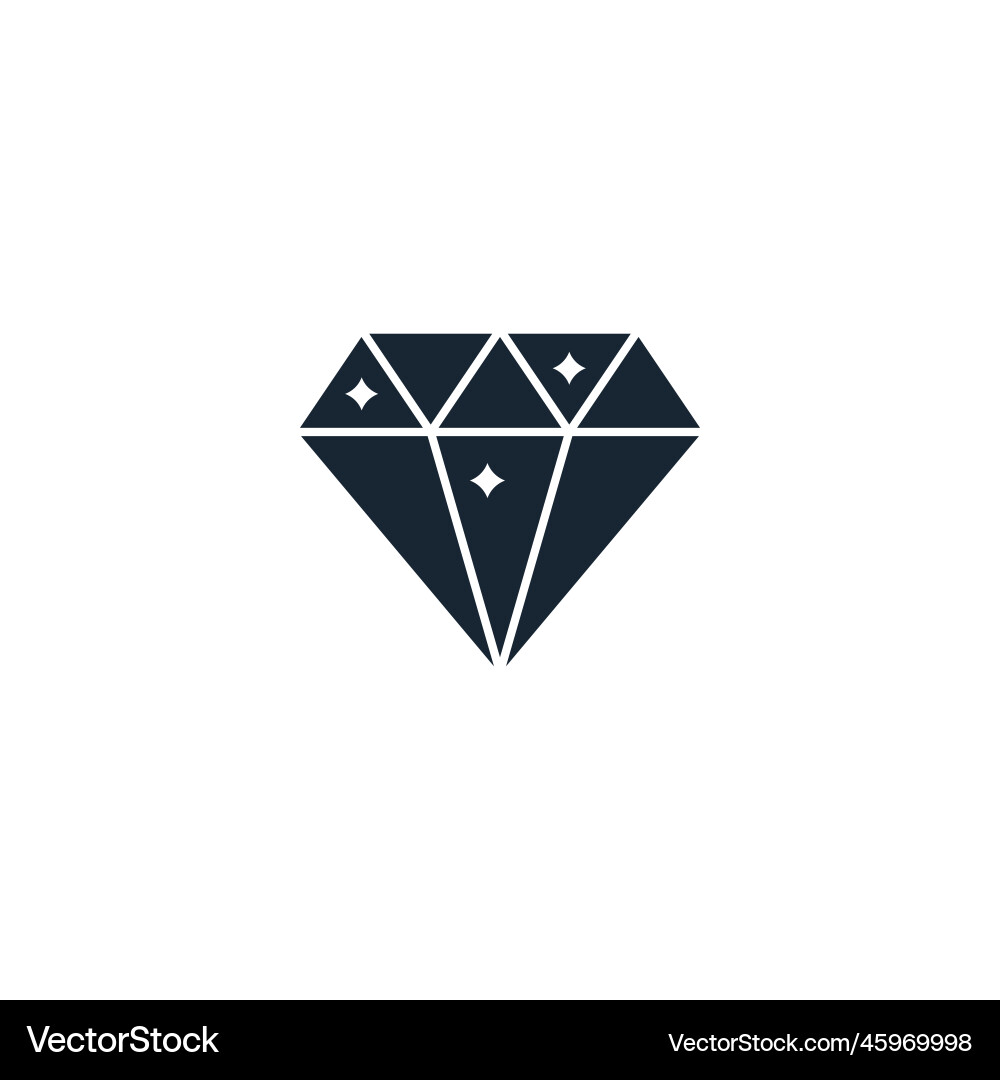 Diamond creative icon from casino icons Royalty Free Vector