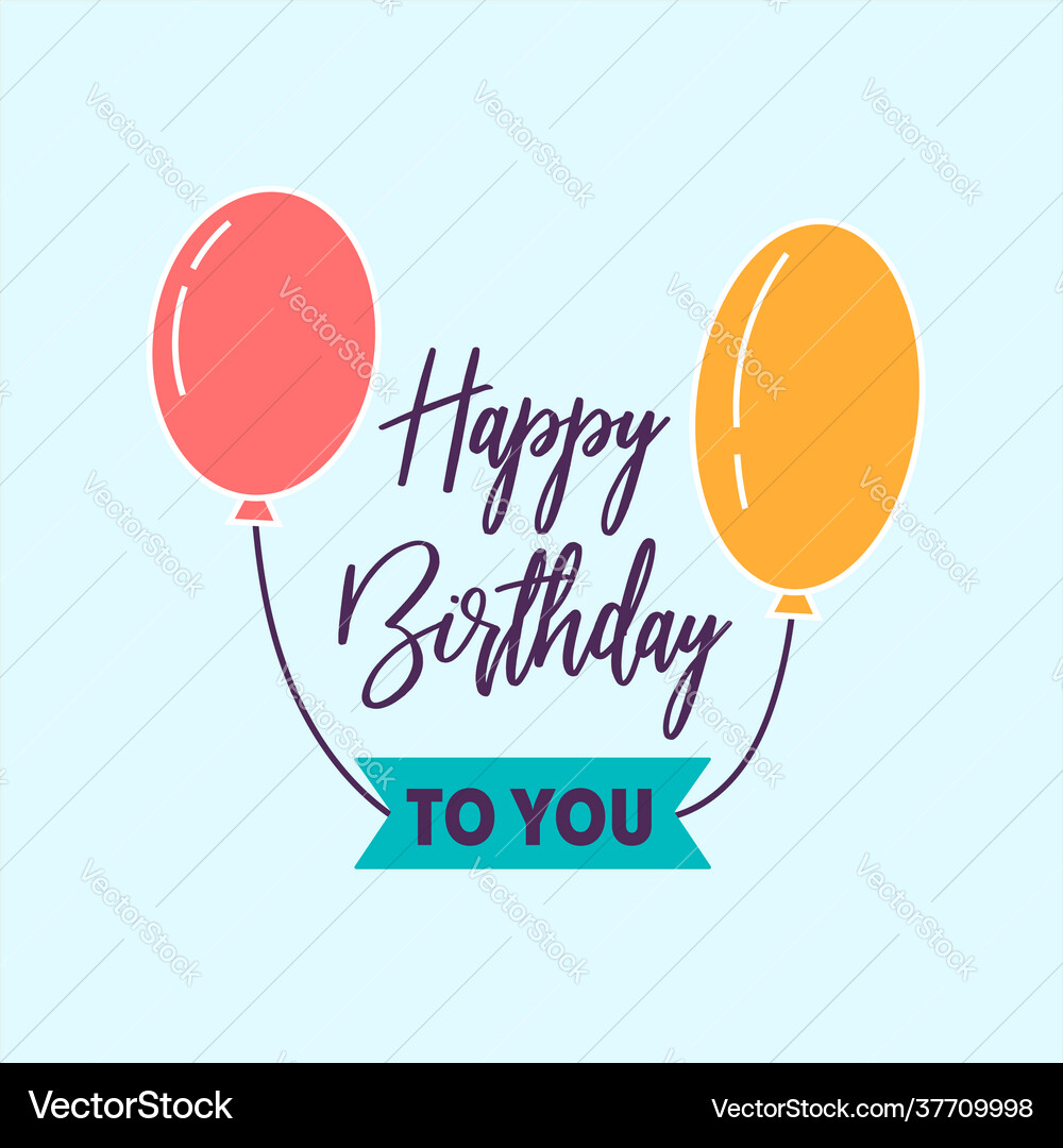 Happy birthday sticker label Royalty Free Vector Image