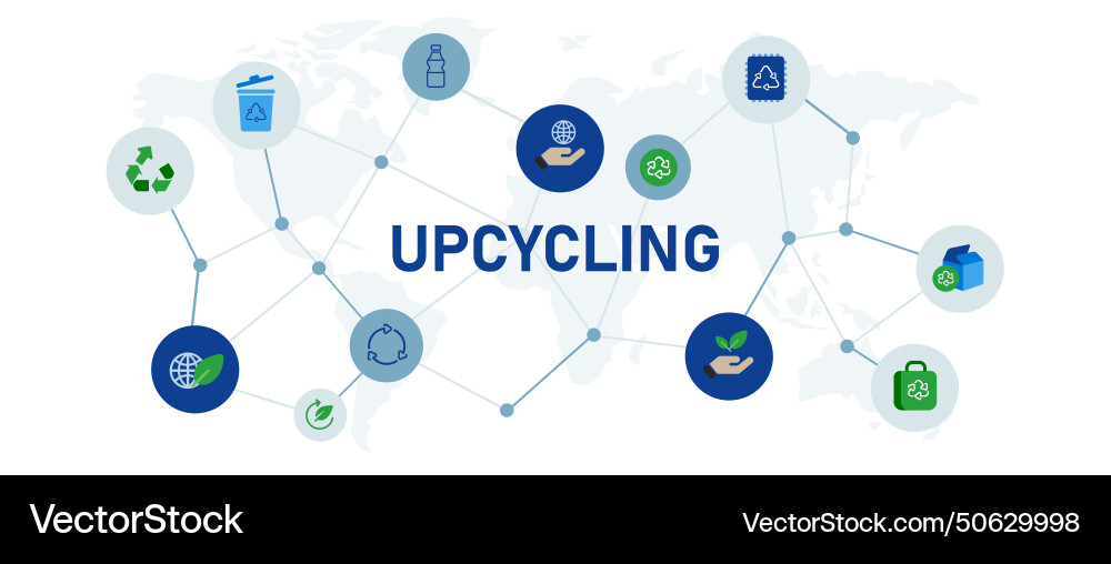 Icon upcycling for reuse material recycling Vector Image