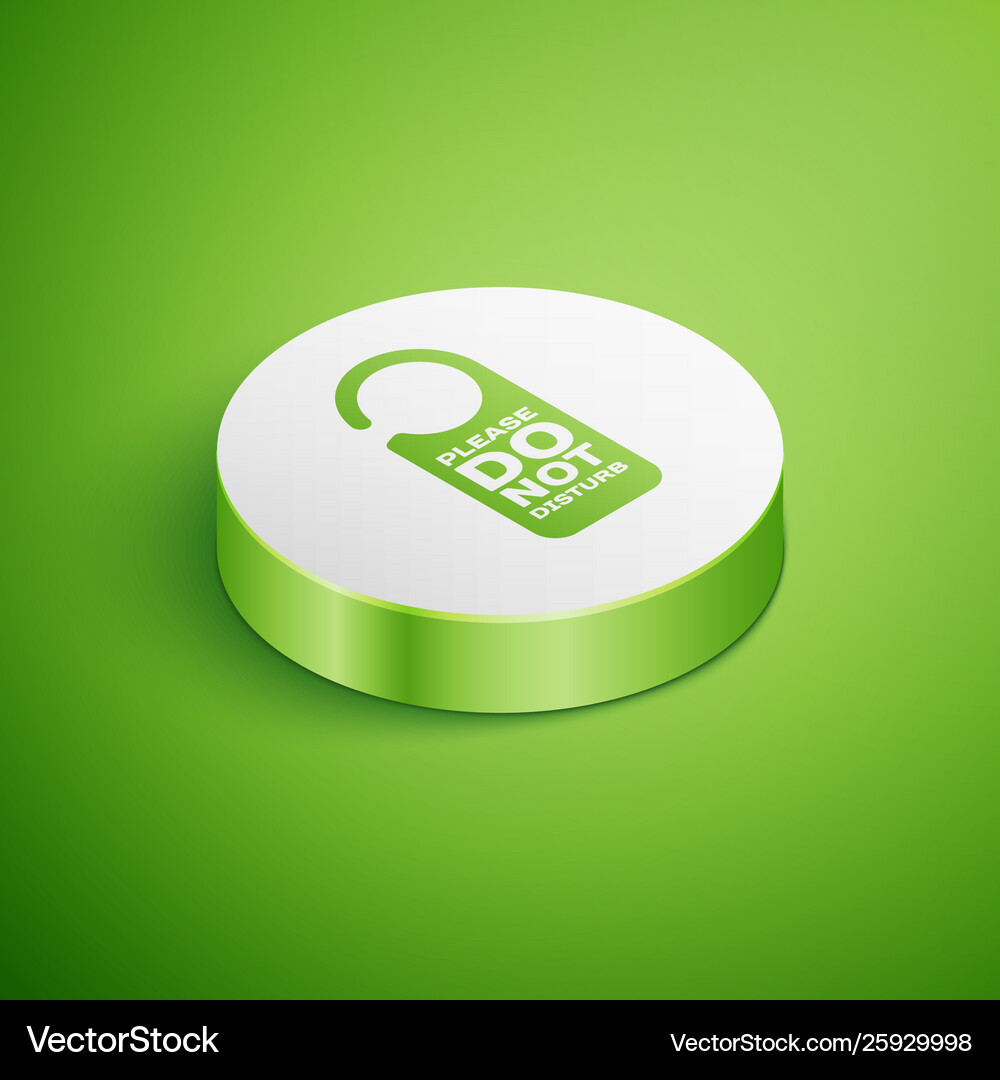 Isometric please do not disturb icon isolated Vector Image