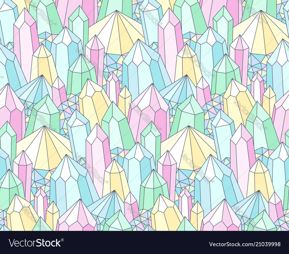 Multicolor crystals pattern Royalty Free Vector Image