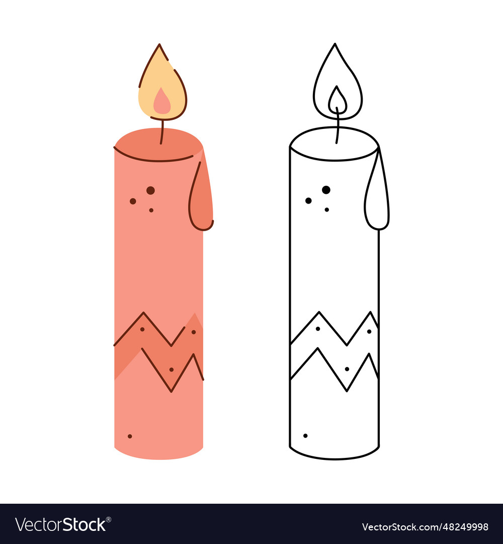 Black And White Birthday Candle Clip Art