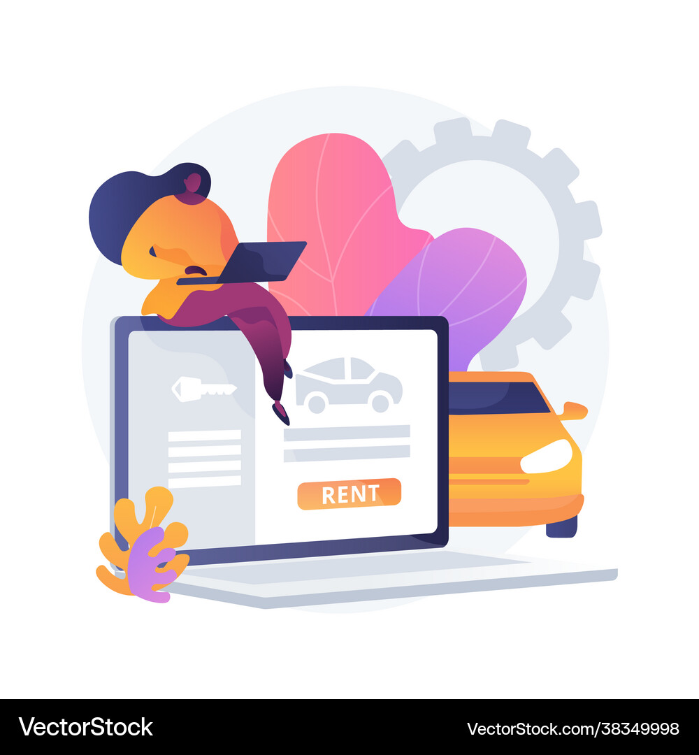 Rental car service abstract concept Royalty Free Vector