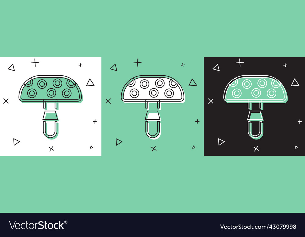 Set Amanita Muscaria Or Fly Agaric Hallucinogenic Vector Image