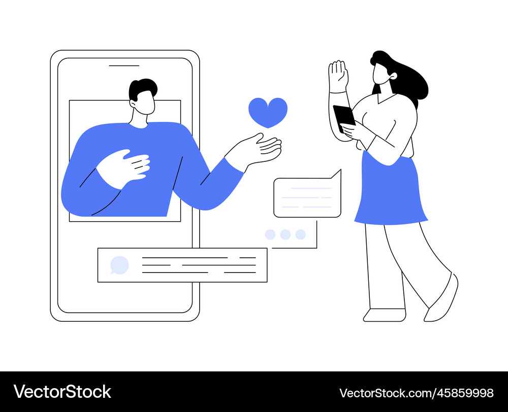 Stay connected to people abstract concept Vector Image