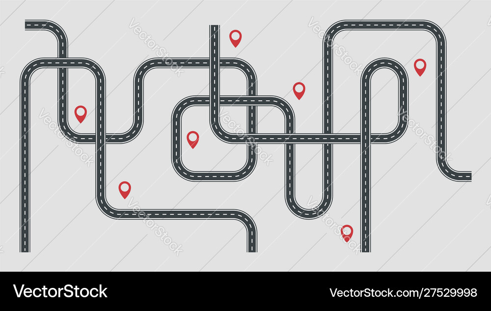 Street with point pointer sign and road template Vector Image