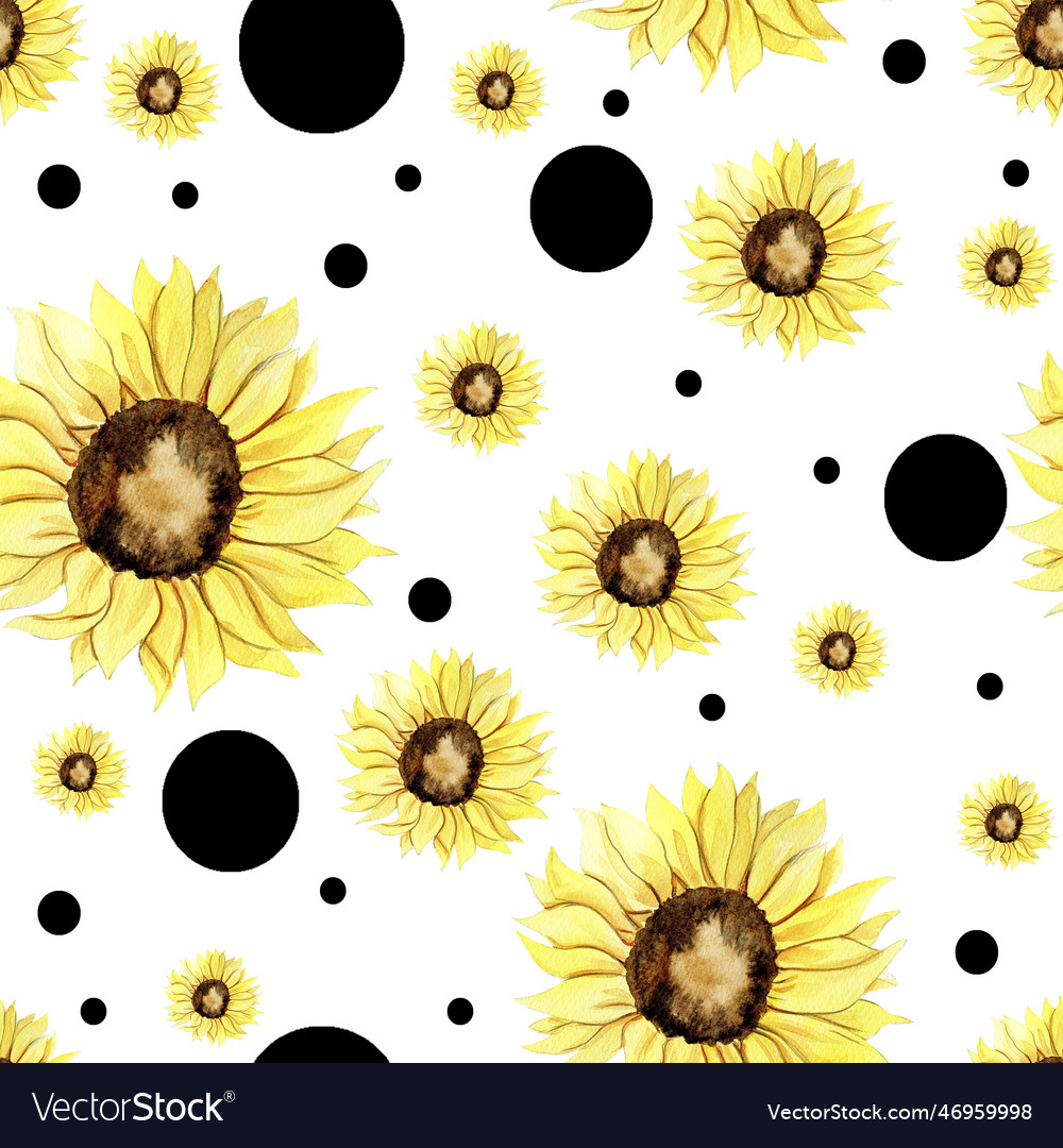 Watercolor hand drawn seamless pattern Royalty Free Vector