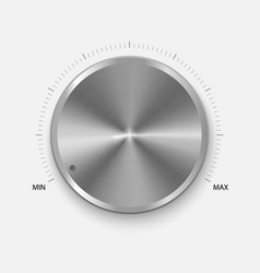 Realistic metal button Royalty Free Vector Image