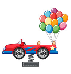 Colorful balloons with car and cart Royalty Free Vector