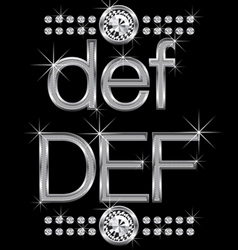 Thin metal diamond letters and numbers big and sma