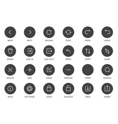 App control system user interface ui icon set Vector Image
