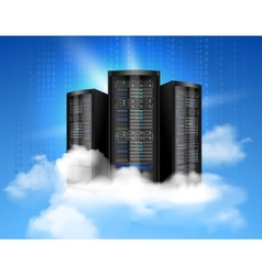 Cloud computing poster Royalty Free Vector Image