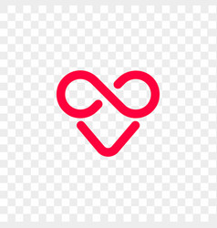 Heart logo infinity loop icon Royalty Free Vector Image