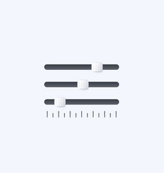 Horizontal indicator ruler bar icon scale meter Vector Image