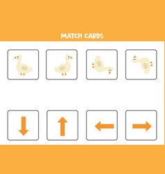 Left right up or down spatial orientation Vector Image