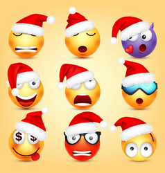 Santa claus emotions Royalty Free Vector Image