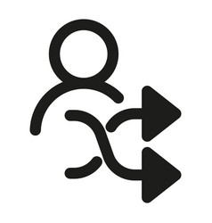 Account switch person change icon exchange Vector Image