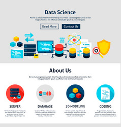 Website data science banners Royalty Free Vector Image