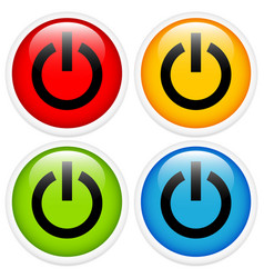 Power symbol power button icon isolated on white Vector Image