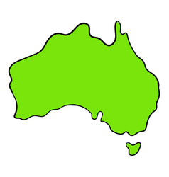 Detailed map of the australia Royalty Free Vector Image