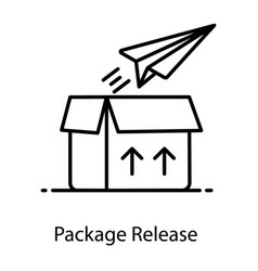 Package release Royalty Free Vector Image - VectorStock