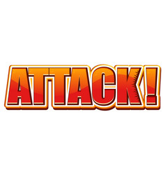 Gradient attack word logo design Royalty Free Vector Image