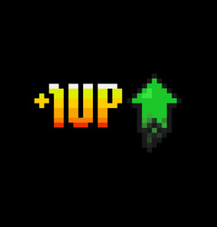 Pixel art 8-bit increase and decrease arrows set Vector Image