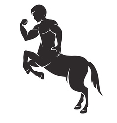 Centaur silhouette ancient mythology fantasy Vector Image