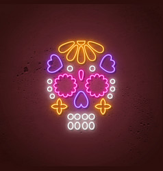 Skull neon sign Royalty Free Vector Image - VectorStock