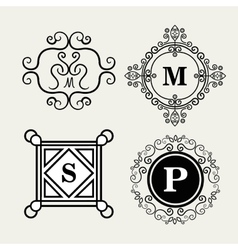 Monogram background design Royalty Free Vector Image