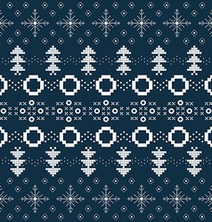 Winter knitted nordic pattern Royalty Free Vector Image