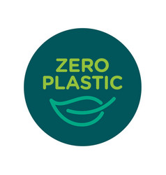 Plastic free product logo icon badge design Vector Image