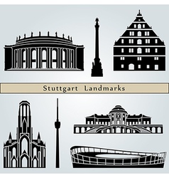 Stuttgart skyline emblem Royalty Free Vector Image