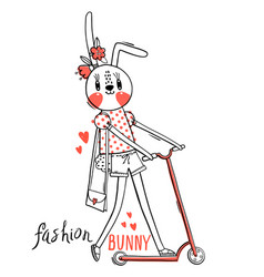 Dressed up bunny Royalty Free Vector Image - VectorStock