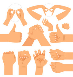 People hand signals different gestures Royalty Free Vector