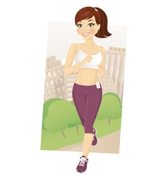 Three silhouettes of running women Royalty Free Vector Image