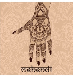 Mehendi drawing Royalty Free Vector Image - VectorStock