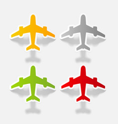 Realistic design element plane Royalty Free Vector Image