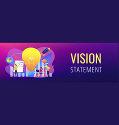 Vision statement concept banner header Royalty Free Vector