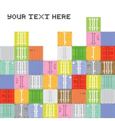 Container stack icon Royalty Free Vector Image