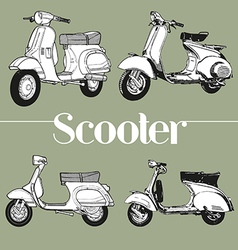 Scooter symbol mod lambretta vespa Royalty Free Vector Image