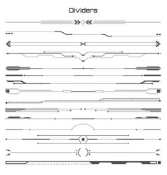 Set of black hud vertical rulers infographic Vector Image