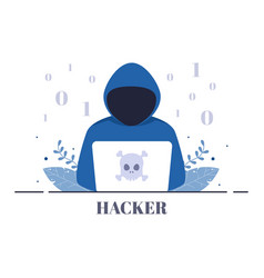 Hacker using computer server to activity hacked Vector Image