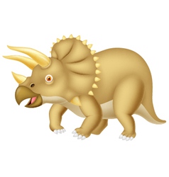 Cartoon angry triceratops isolated Royalty Free Vector Image