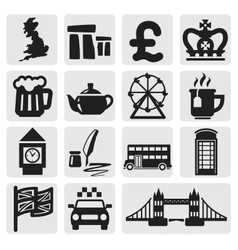 Set of elements representing england Royalty Free Vector