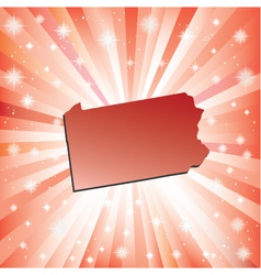 Map of the us state of pennsylvania Royalty Free Vector